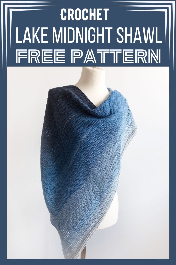 Easy Crochet Lake Midnight Shawl Pattern - Crochet Everything