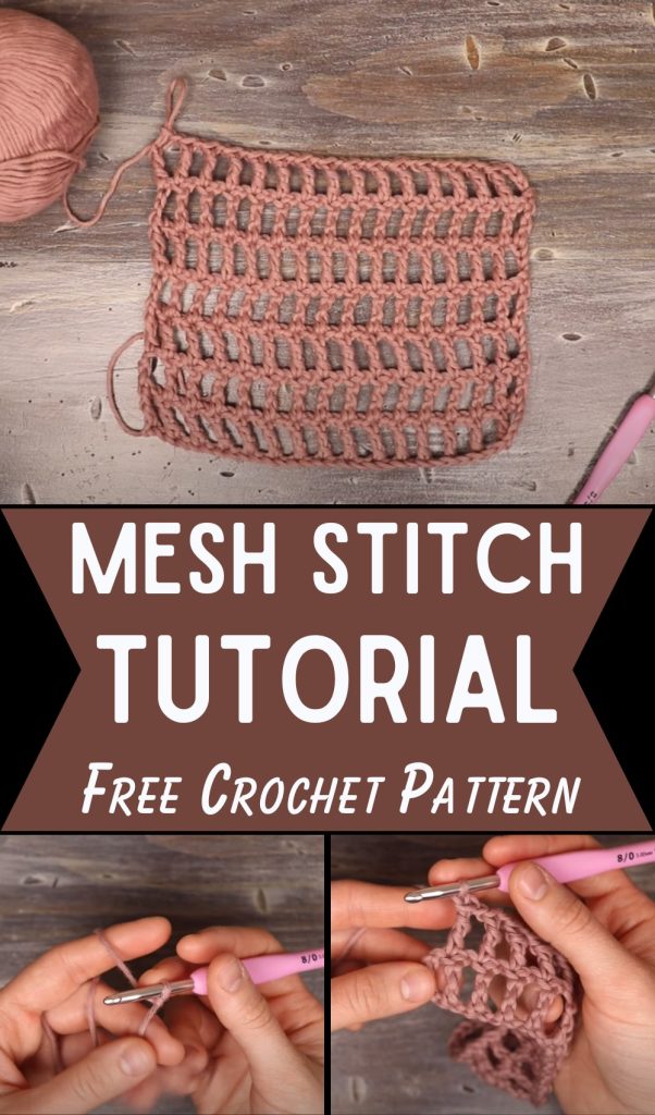 Crochet Mesh Stitch Tutorial Step By Step - Crochet Everything