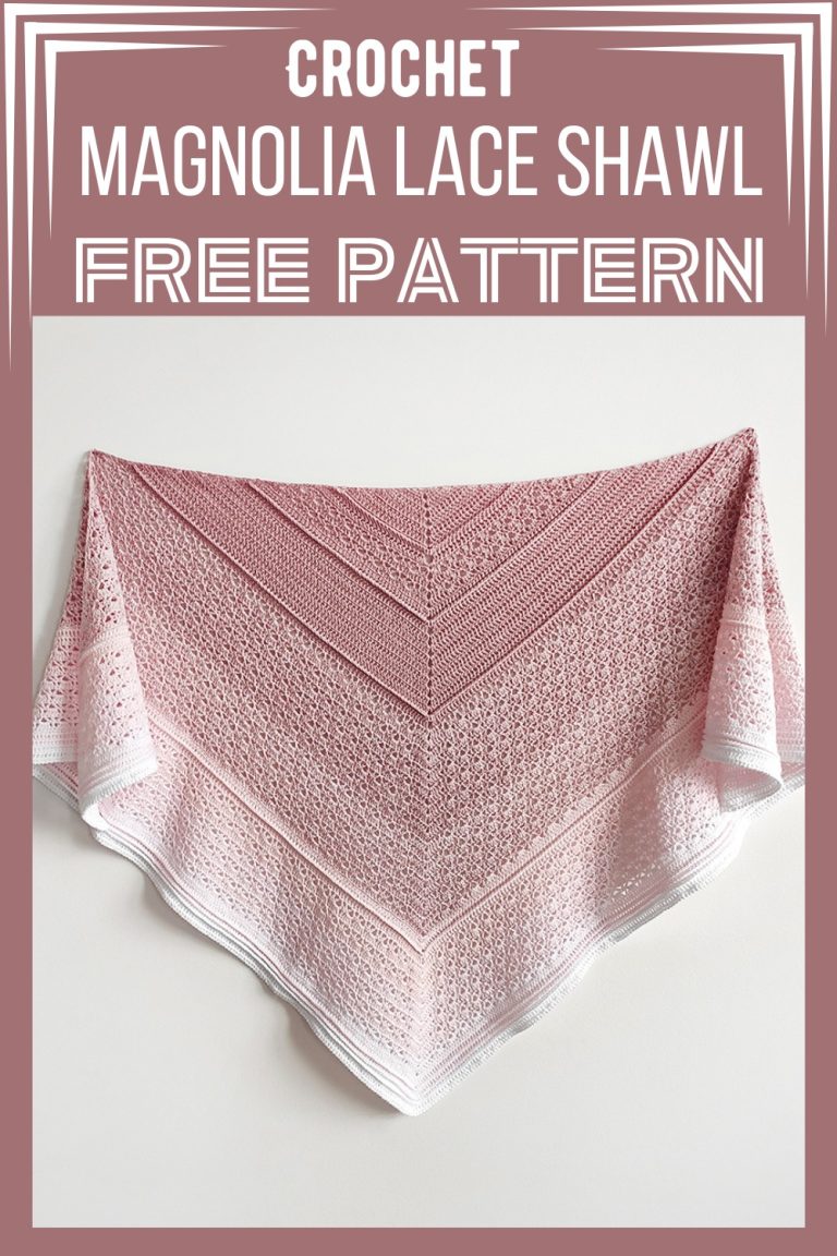 Simple Crochet Magnolia Lace Shawl Pattern - Crochet Everything