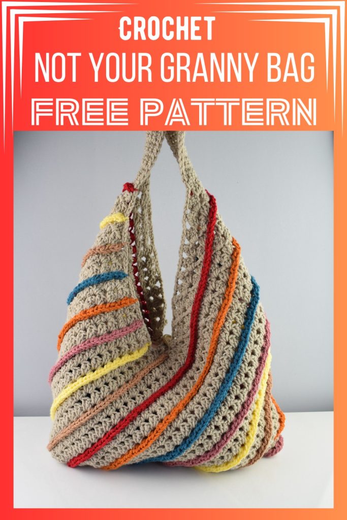 Crochet Not Your Granny Bag Pattern With Multi Colored Lines - Crochet ...