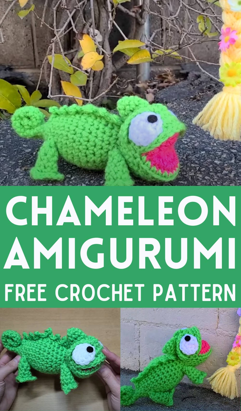 Crochet Chameleon Amigurumi Tutorial Step By Step - Crochet Everything