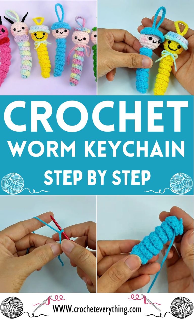 Cute Crochet Cute Worm Keychain Pattern Step By Step - Crochet Everything