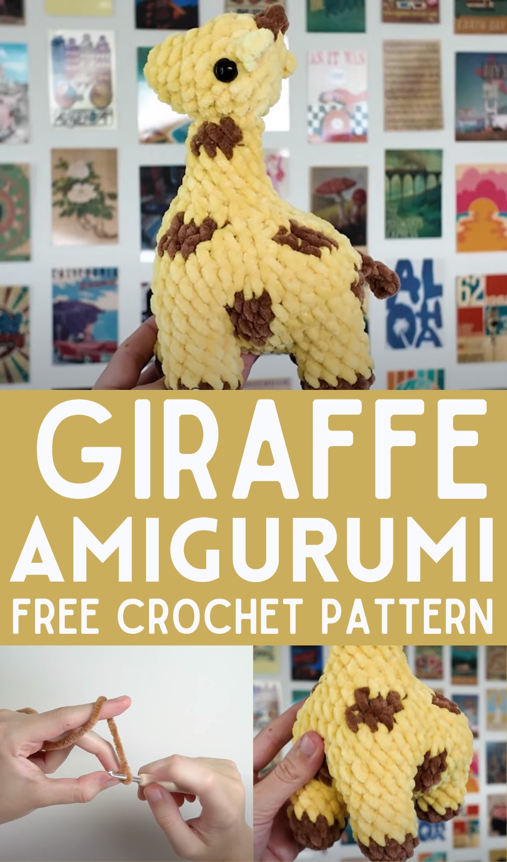 Crochet Giraffe Amigurumi Tutorial Step by Step Low Sew Pattern ...