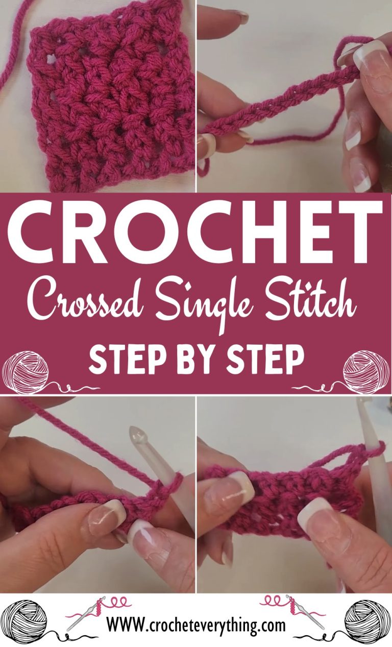 Crossed Single Crochet Stitch Tutorial Step By Step - Crochet Everything