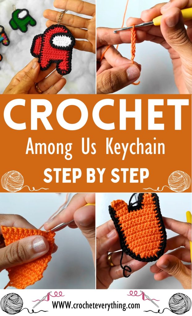Crochet Among Us Amigurumi Keychain Tutorial For Beginners - Crochet ...