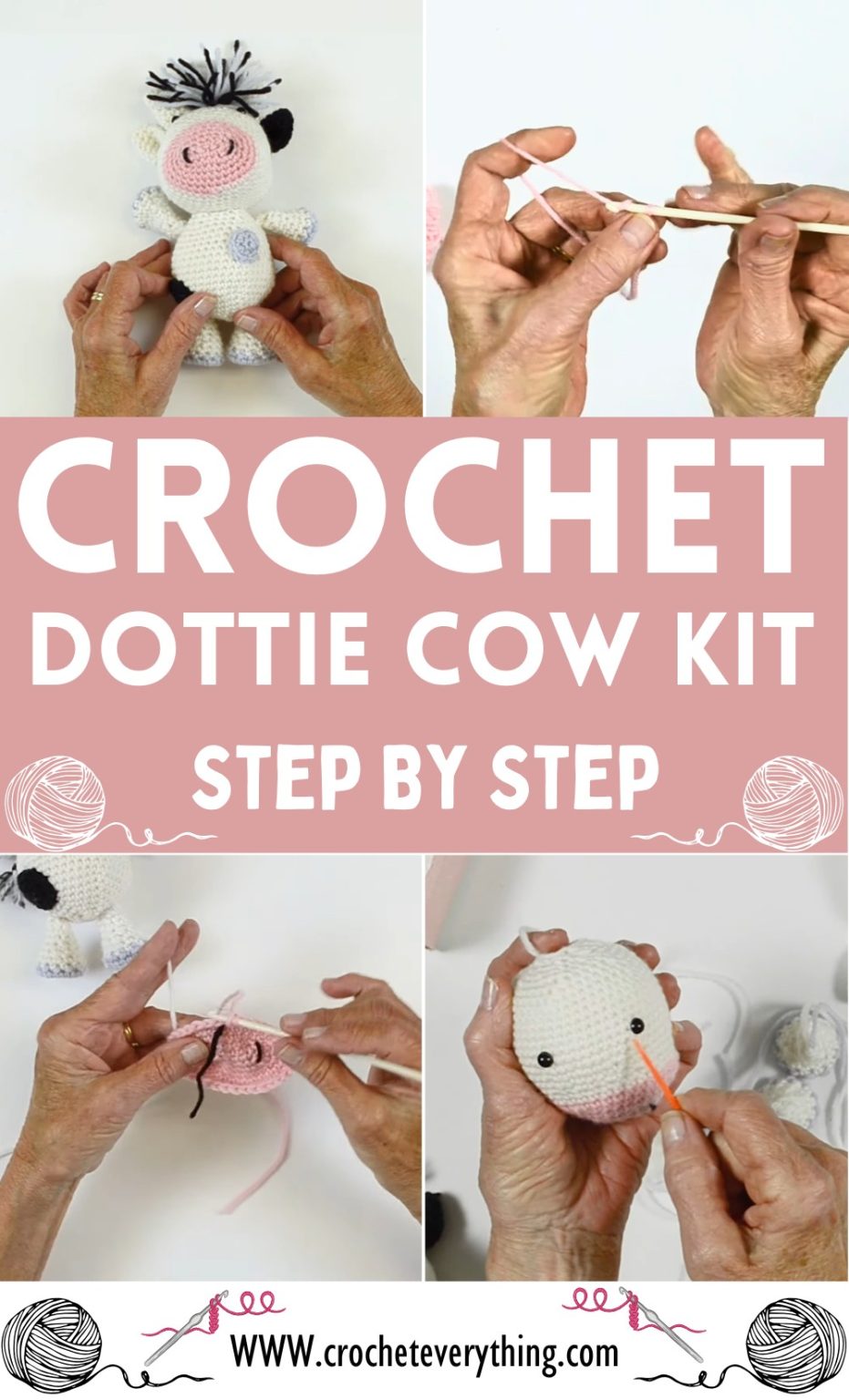 Crochet Dottie Cow Kit Amigurumi Pattern - Crochet Everything