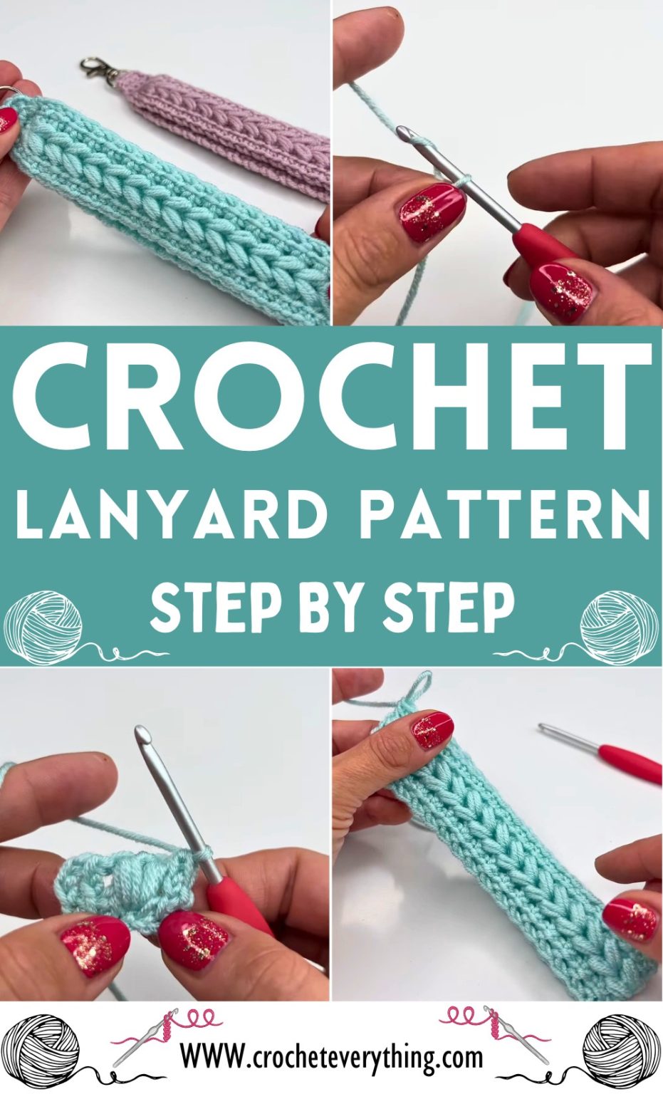 Easy Crochet Lanyard Pattern Step By Step For Beginners - Crochet ...