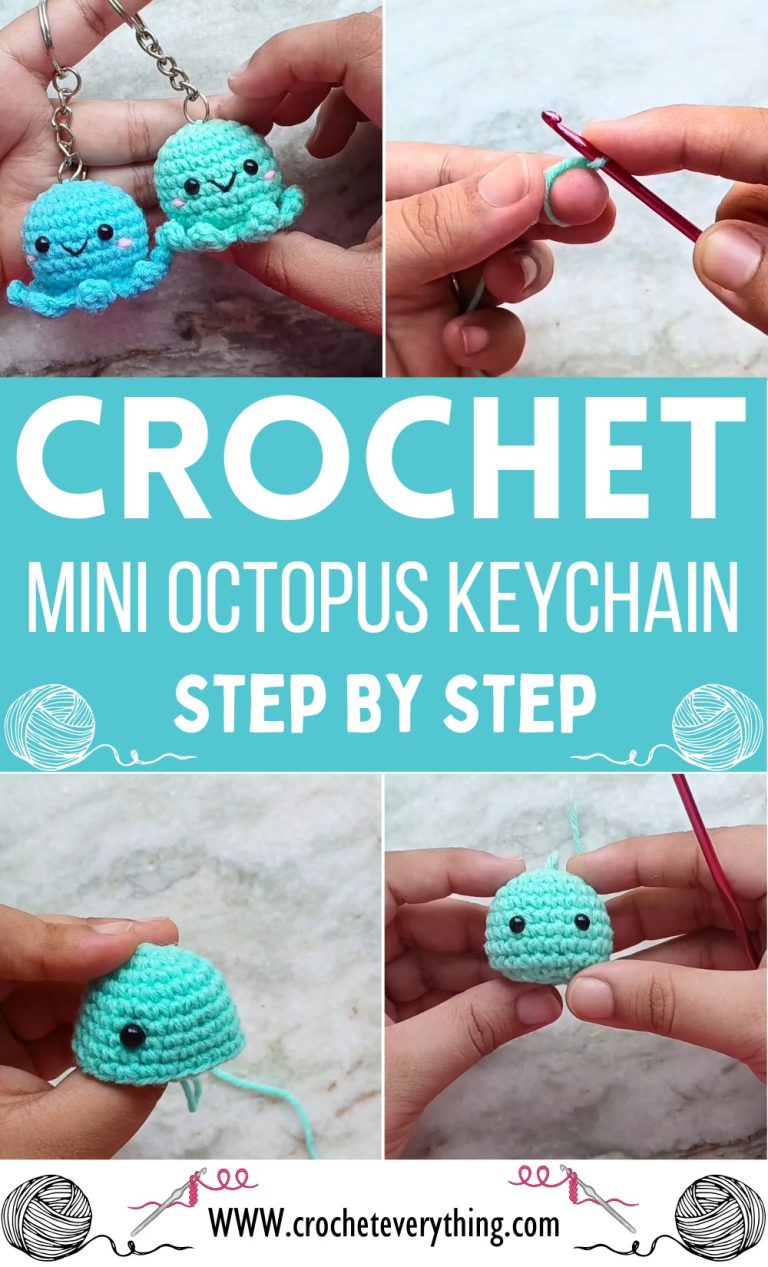 Crochet Mini Octopus Amigurumi Keychain Tutorial Step-by-step - Crochet ...