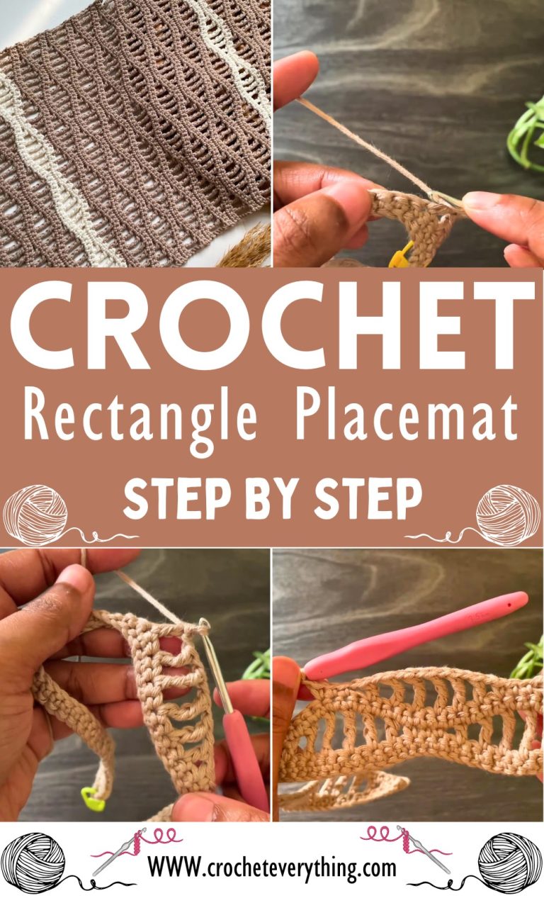 Easy Crochet Rectangle Placemat Tutorial For Table Decor - Crochet ...