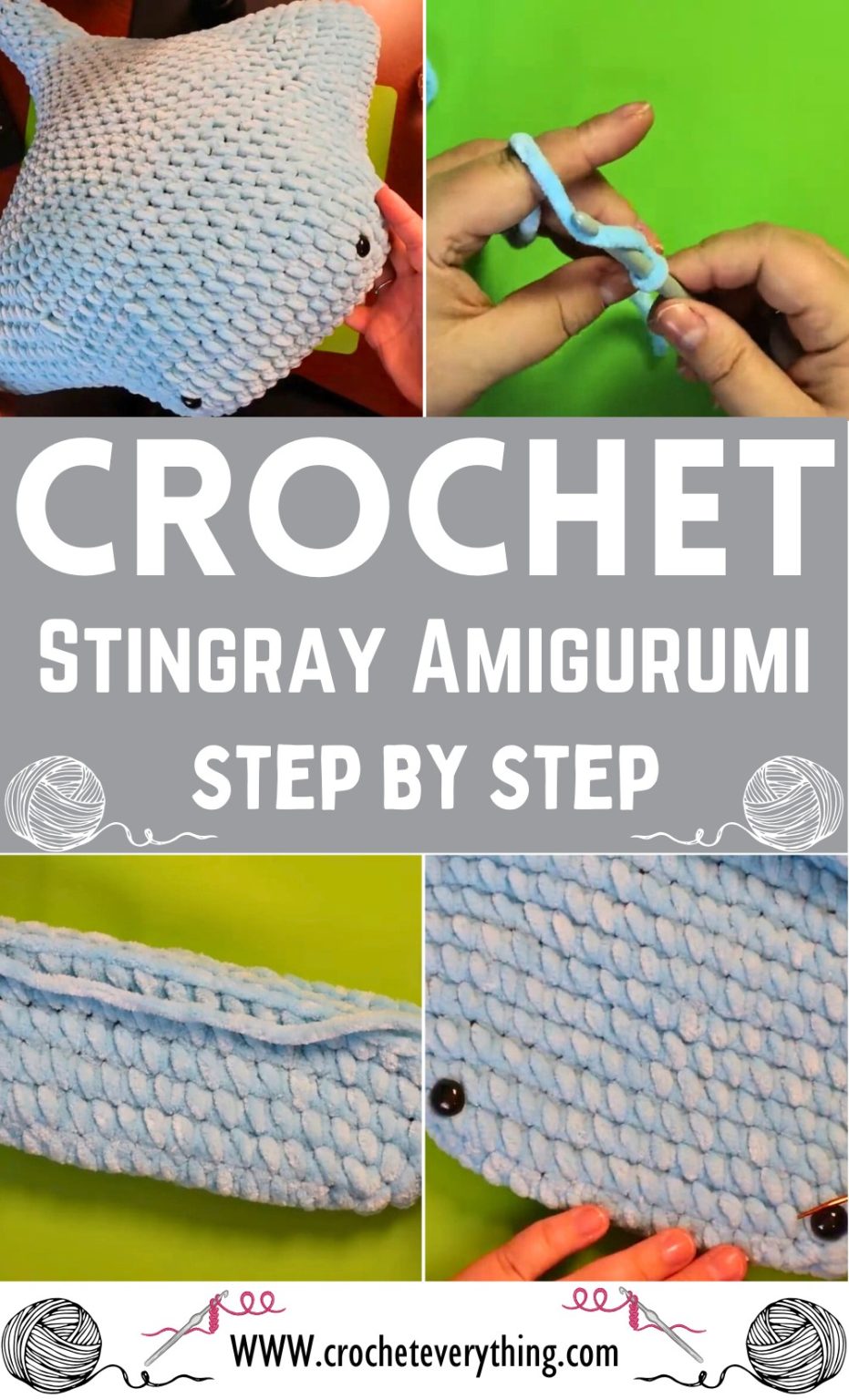 Crochet Stingray Amigurumi Tutorial Step By Step - Crochet Everything