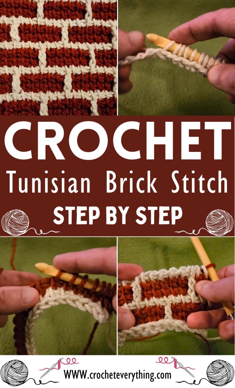 How To Crochet Tunisian Brick Stitch Pattern - Crochet Everything