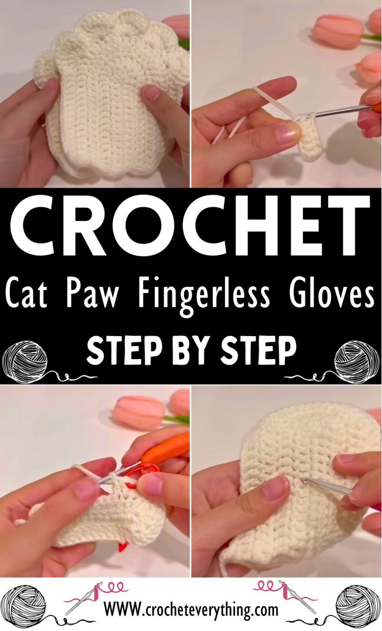 Crochet Cat Paw Fingerless Gloves Pattern - Crochet Everything