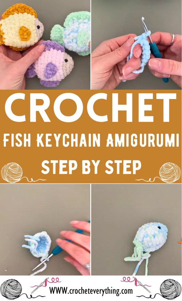 Crochet Cute Fish Keychain Amigurumi Pattern For Key & Bag Charm ...