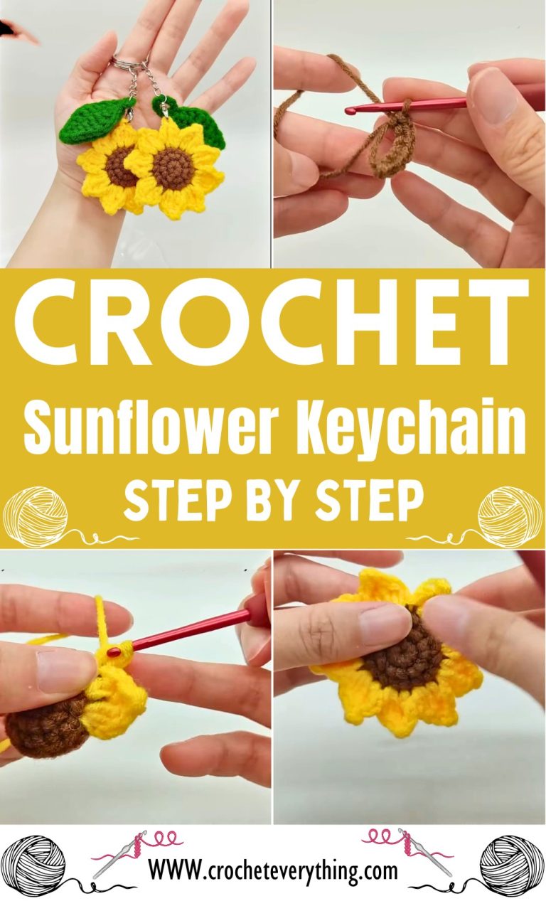 Super Admirable Crochet Sunflower Keychain Pattern - Crochet Everything