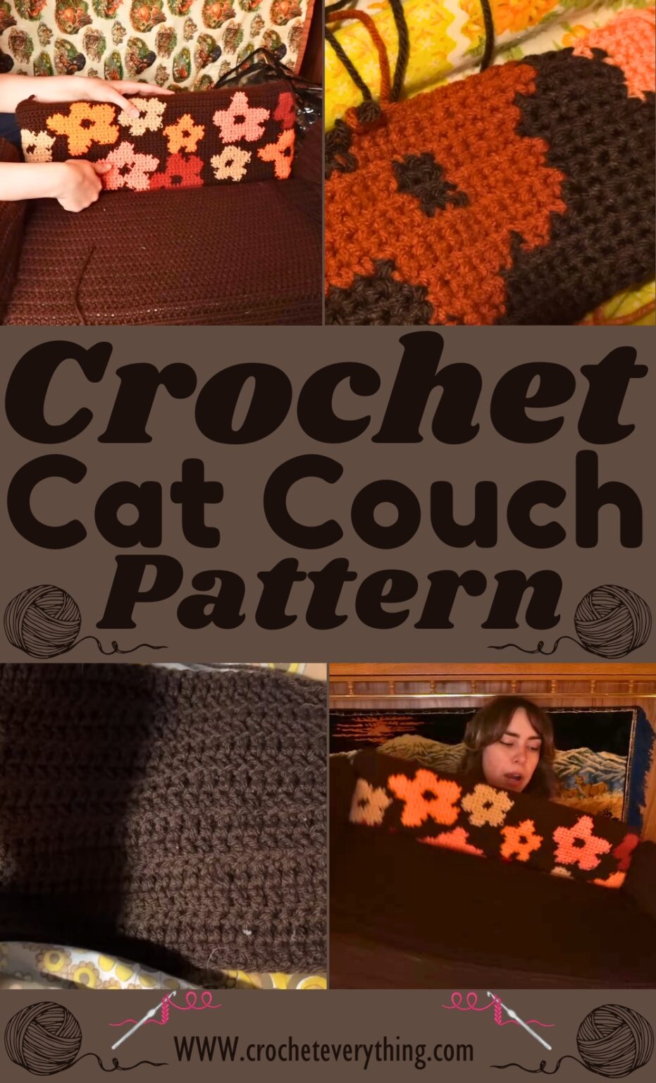 Easy To Make Crochet Cat Couch Tutorial - Crochet Everything