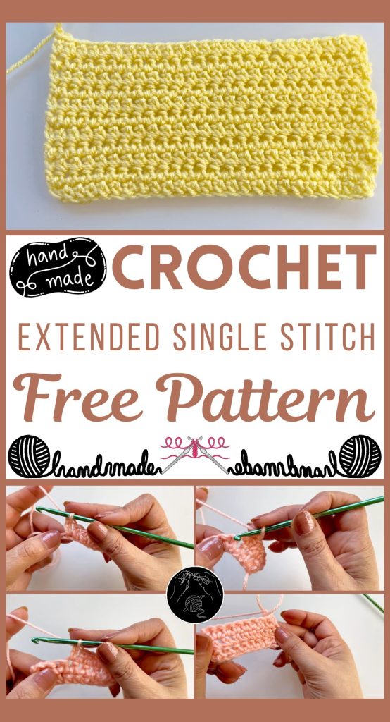 Crochet Extended Single Stitch Pattern For Beginners - Crochet Everything