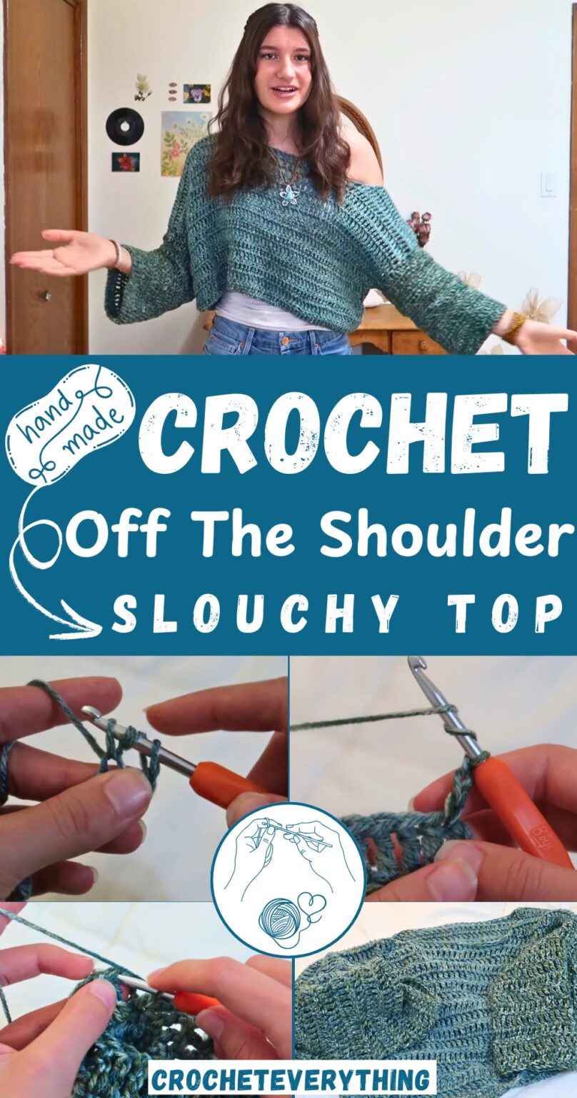 Cozy & Chic Crochet Slouchy Sweater & Off The Shoulder Top Pattern For ...