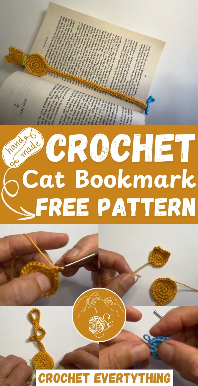 Cute Crochet Cat Bookmark Tutorial Designed For Reading Lovers ...