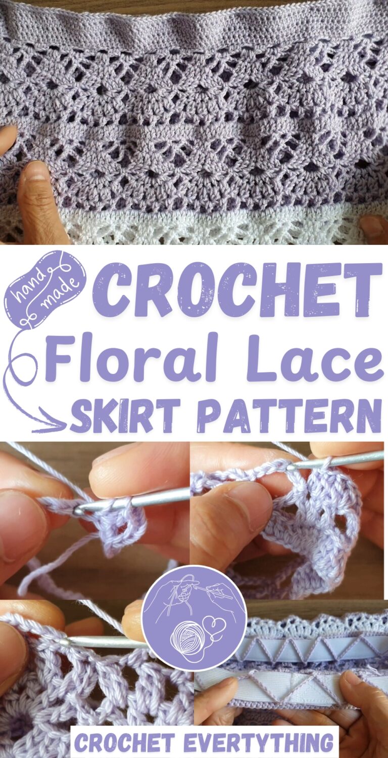 Crochet Floral Lace Skirt Pattern For Cozy Handmade Wear - Crochet ...