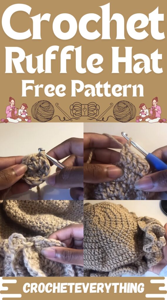 Beautiful & Simple Crochet Ruffle Hat Tutorial Ideal For Summer Time ...