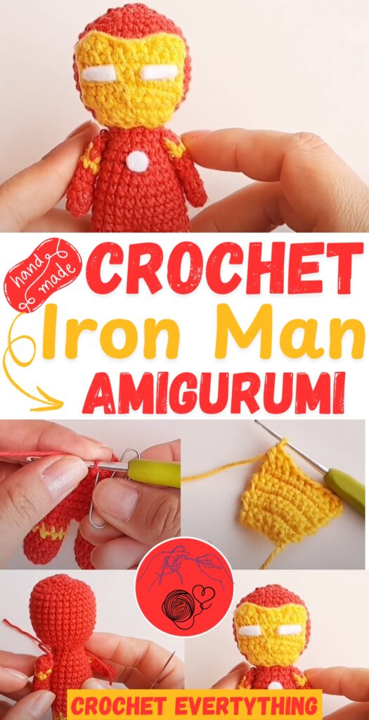 Cuddly Crochet Iron Man Amigurumi Pattern Sweet For Your Keys & Bags ...