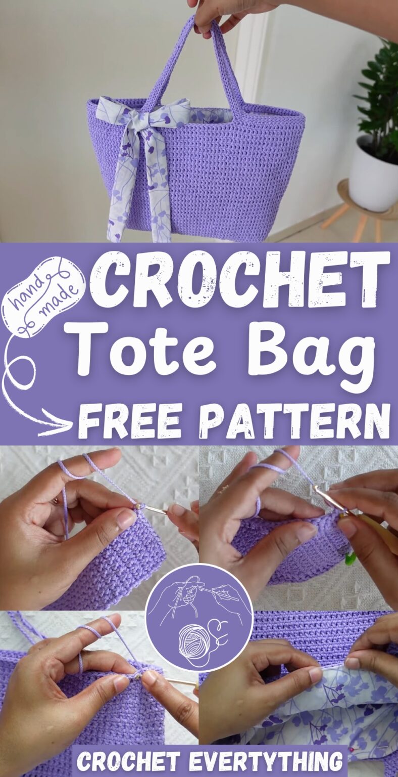 Crochet Tote Bag With A Rectangular Base Pattern Ideal For Outgoings ...