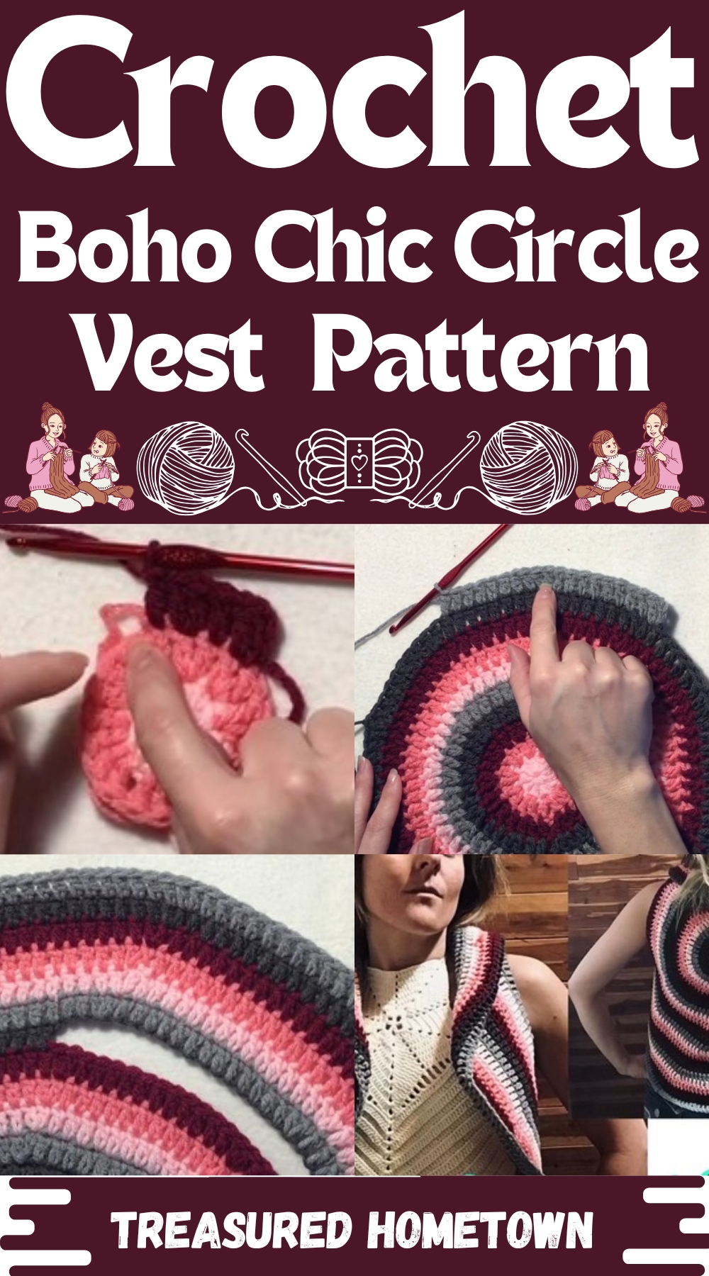 Crochet Boho Chic Circle Vest Pattern For Stylish Women - Crochet ...