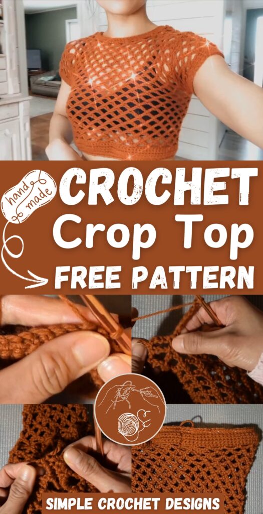Trendy DIY Crochet Crop Top Pattern For Summer - Crochet Everything