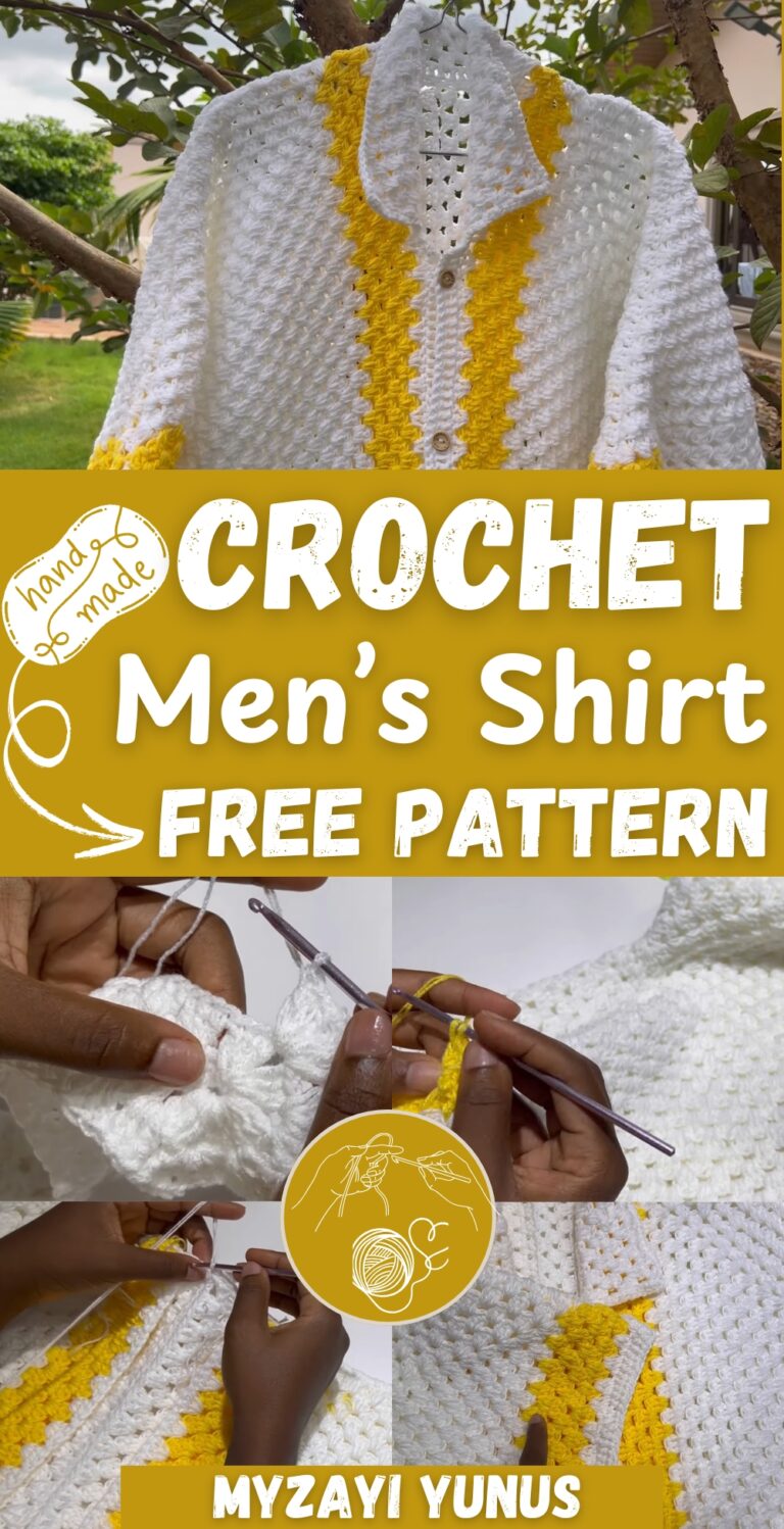 Trendy Crochet Men’s Shirt Pattern with Just Two Panels - Crochet ...