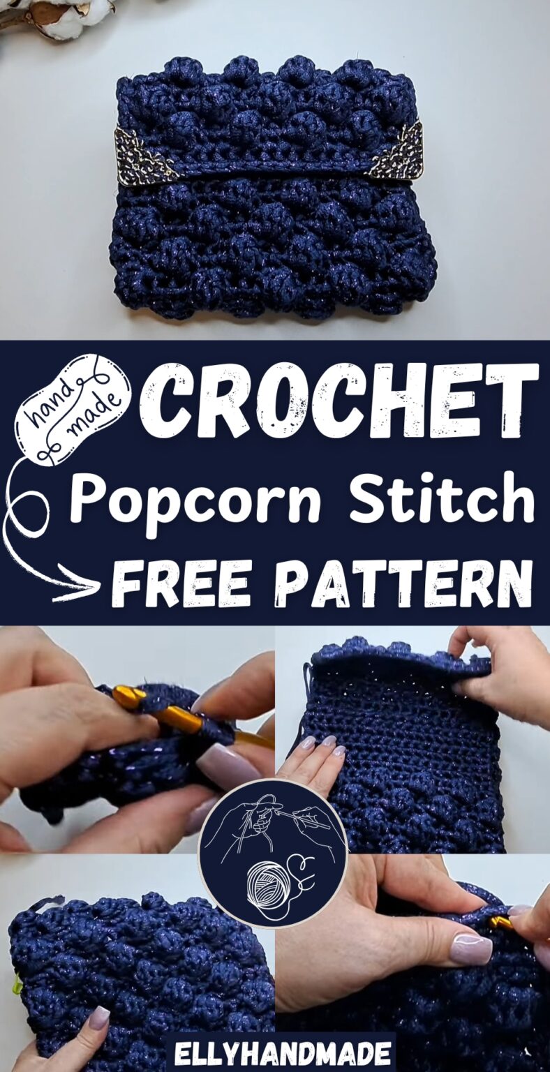 How To Crochet Cutest Popcorn Stitch Pattern For Beginners - Crochet ...