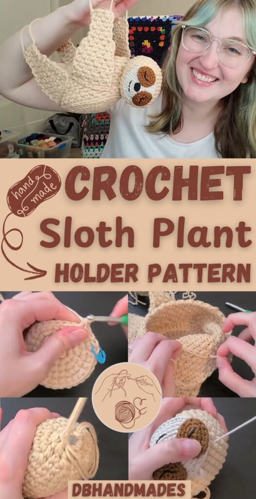 Adorable Crochet Sloth Plant Holder Pattern Step-by-Step Guide - Crochet Everything