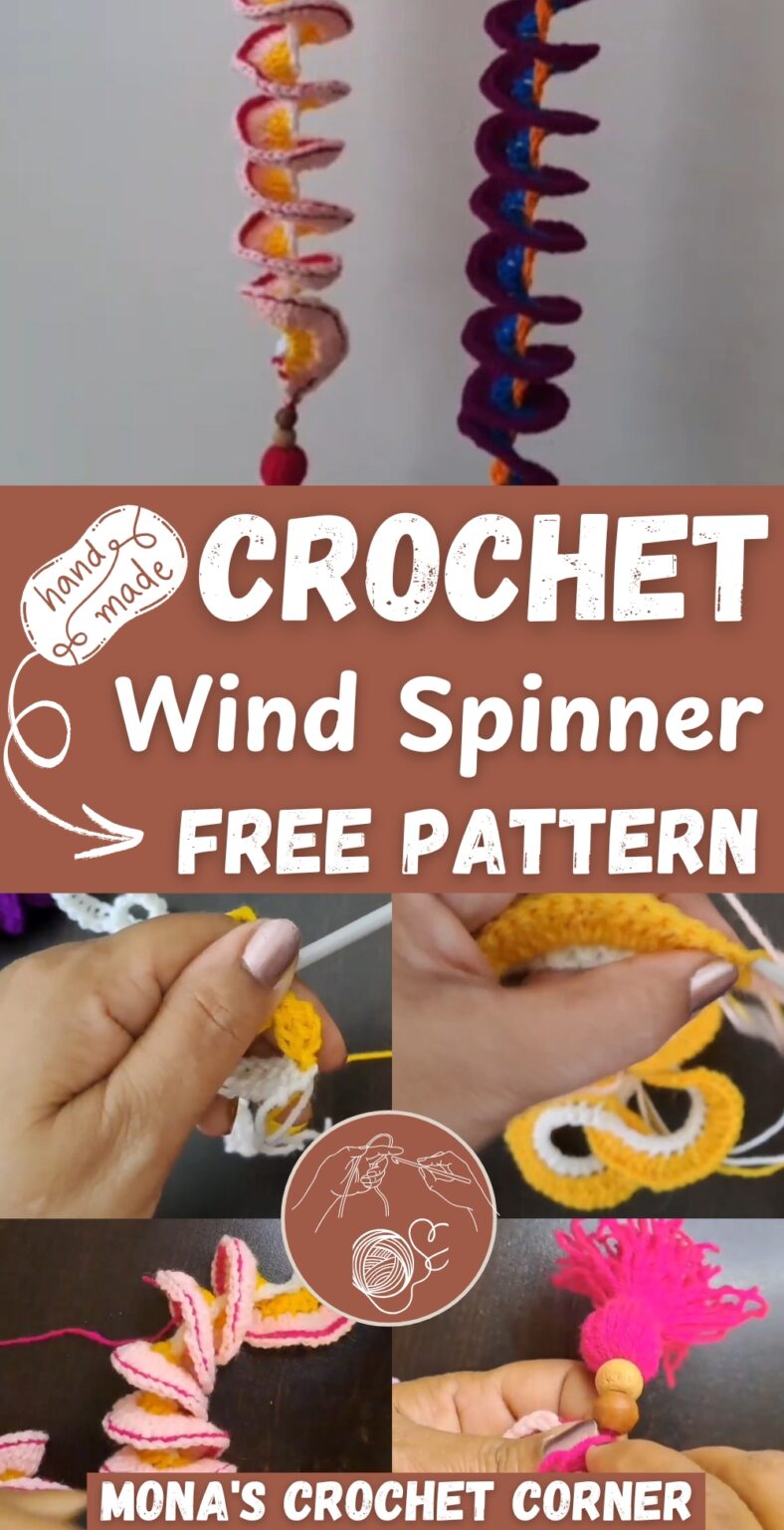 Colorful Crochet Wind Spinner Pattern That’ll Wow Your Porch Decor ...