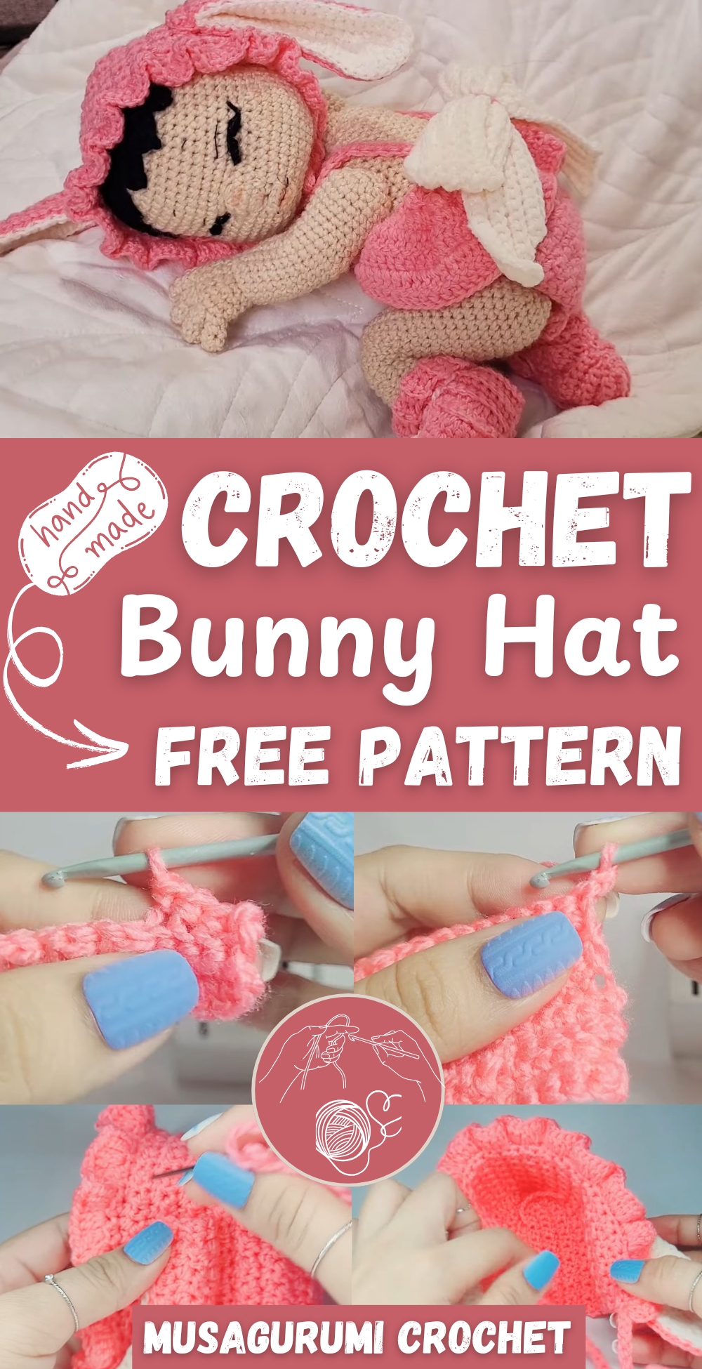 Crochet Bunny Hat Tutorial That’ll Melt Your Heart - Crochet Everything