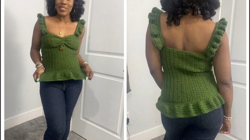 Lightweight Crochet Ruffle Top Pattern For Everyday Wear - Crochet ...