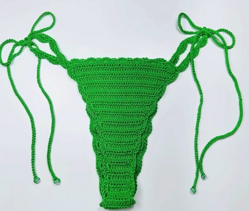 Free Crochet Bikini Pattern In Green Color For Beach Vibes - Crochet ...
