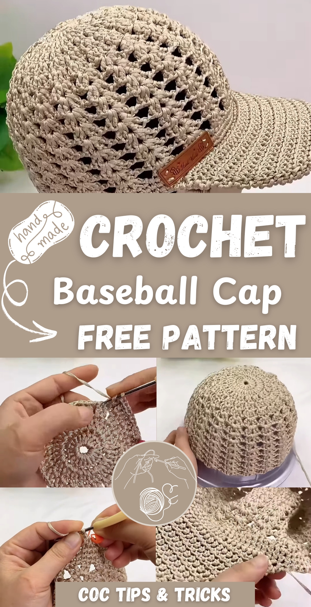 Crochet Baseball Cap Pattern Best Sun Hat For Summer - Crochet Everything