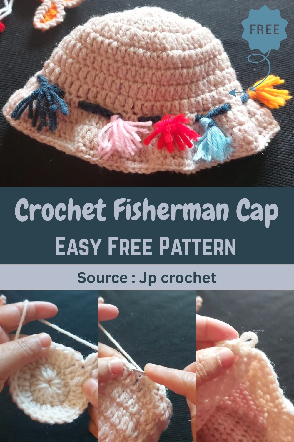 Free Fisherman Cap Crochet Pattern Step By Step - Crochet Everything