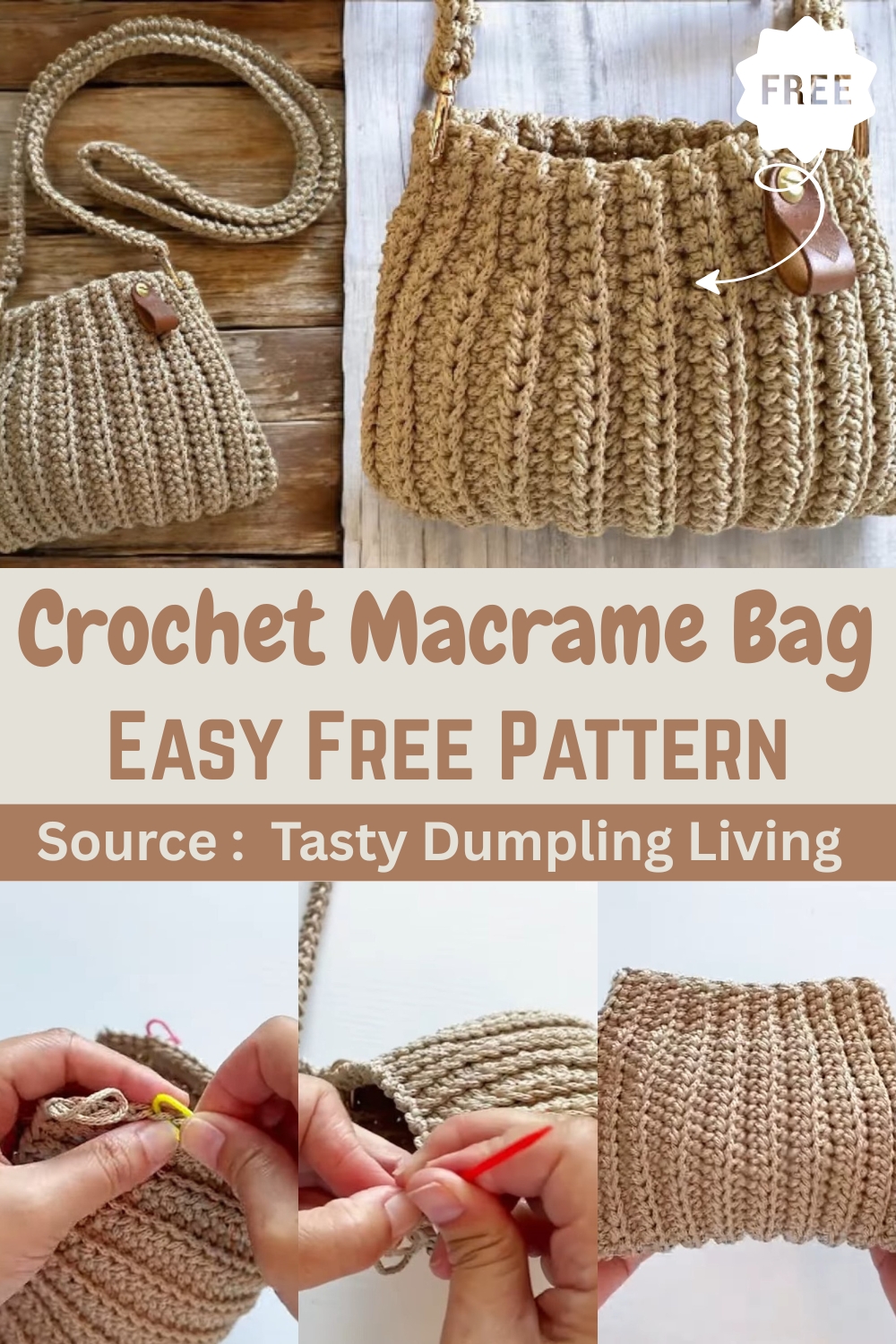 Crochet Macrame Bag Tutorial To Upgrade Your Handmade Wardrobe - Crochet Everything