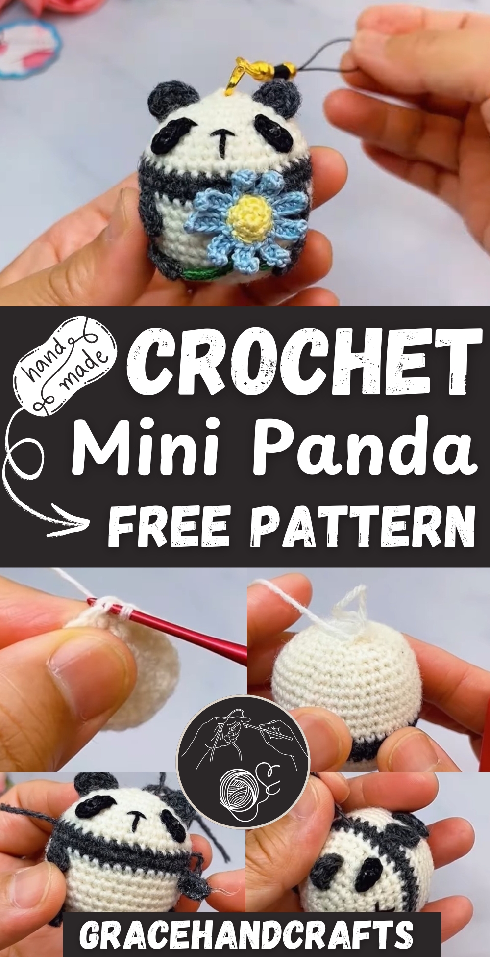 Mini Crochet Panda Pattern You Can Finish In A Day - Crochet Everything