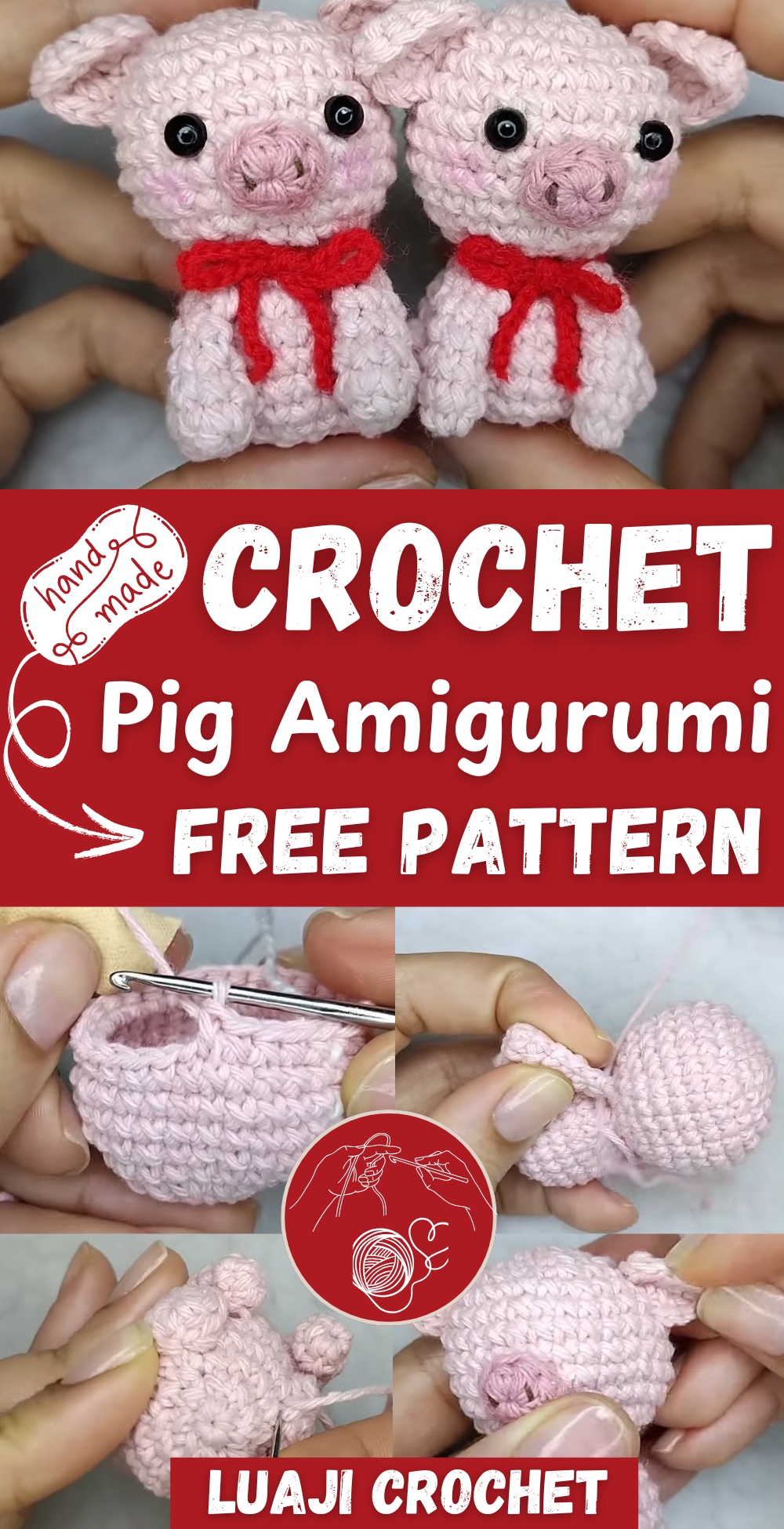 Mini Crochet Pig Amigurumi Tutorial That Melts Hearts - Crochet Everything