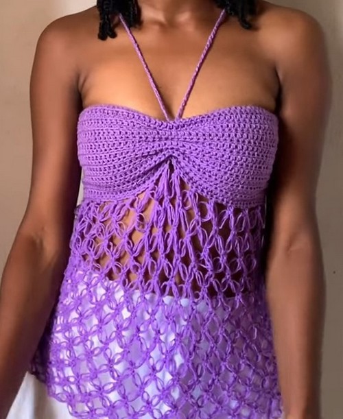 Chic Crochet Mesh Summer Top Pattern For Beach Days - Crochet Everything