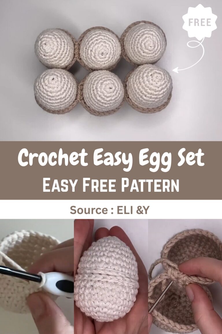 Easy Crochet Egg Set Pattern For Beginners - Crochet Everything