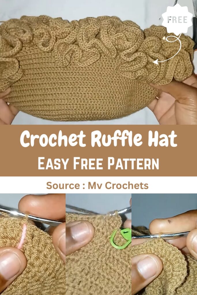 Single Colored Crochet Ruffle Hat Pattern For A Flirty Finish - Crochet ...
