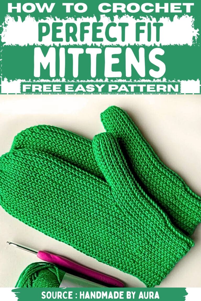 Simple & Perfect Fit Crochet Mittens Pattern - Crochet Everything