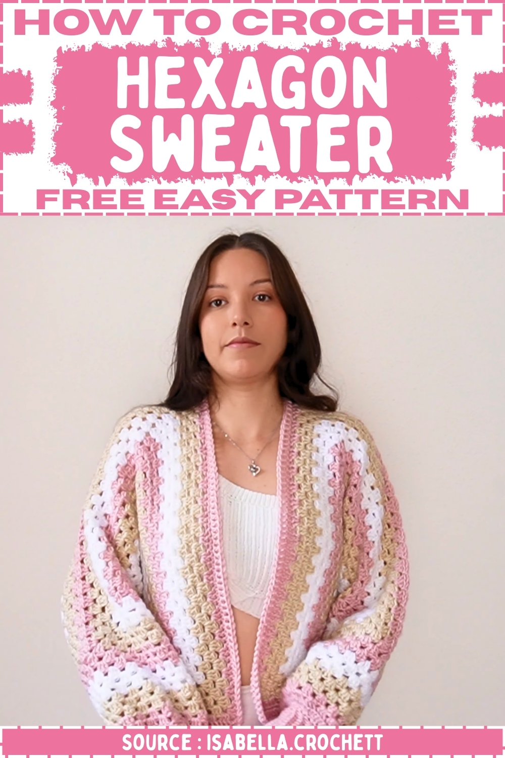 Easy Crochet Hexagon Sweater Tutorial For This Season - Crochet Everything