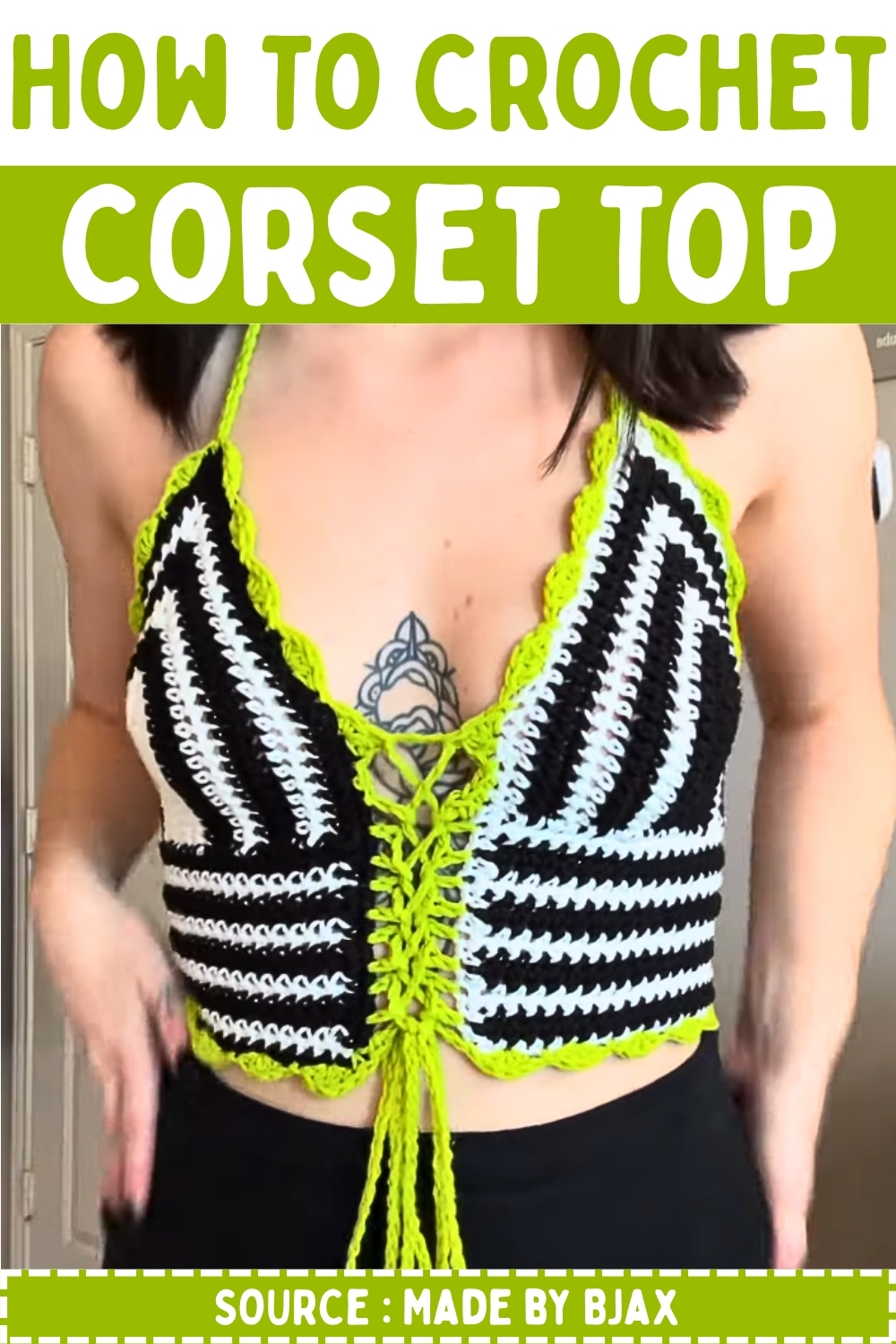 Free Beetlejuice Crochet Corset Top Pattern With Lace Up Fit - Crochet ...