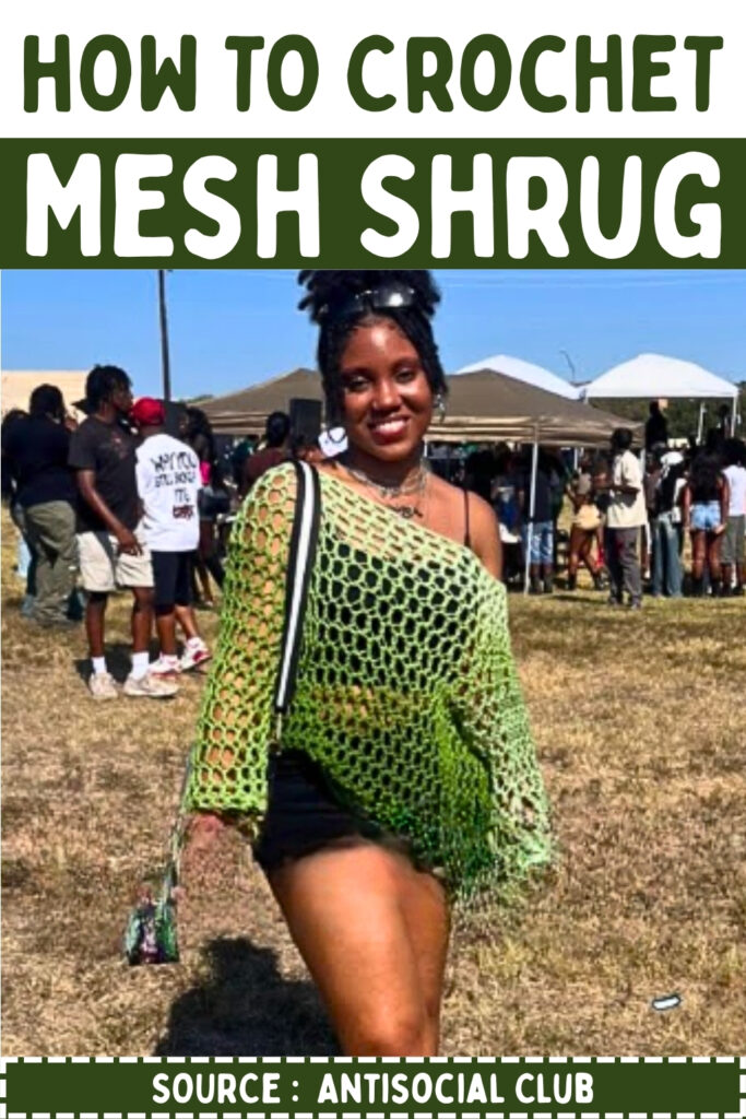 Crochet Mesh Shrug Top Pattern Free For Oversized Street Style Layering ...